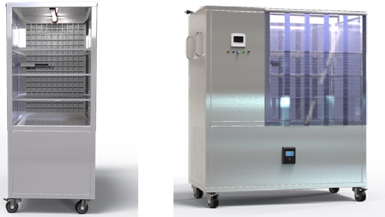 Xe đẩy dòng khí Laminar cửa màng PVC. Sản xuất Thiết bị phòng sạch, Tủ ...